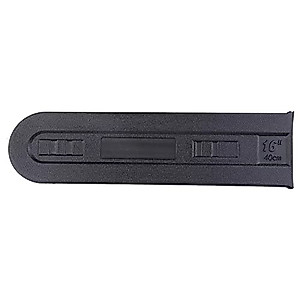 16 Inch Chainsaw Chain Cover, Chain Saw Bar Scabbard Cover for Garden Saw Accessories Tool - Black