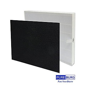PUREBURG C545 Replacement True HEPA Filter Set Compatible with WINIX PlasmaWave P150 and B151, C545 Air Purifiers, Part Number Filter C / 113050, Filter S / 1712-0096-00,H13 Activated carbon