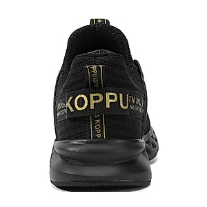 koppu Boys Girls Shoes Non-Slip Tennis Shoes Fashion Lightweight Breathable Kids Sneakers for Little Kids/Big Kids（Black 1）