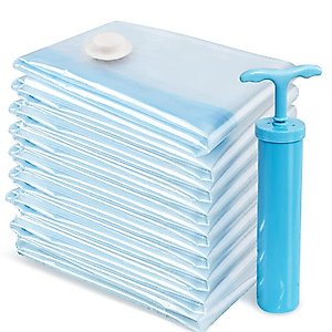 Vacuum Storage Bags, 5 Large Space Saver Vacuum Seal Bags, Space Bags, Vacuum Sealer Bags for Clothes, Comforters, Blankets, Bedding (6L)