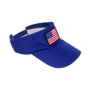 Bulk 24 Pack of Patriotic American Flag Sun Visor Hats