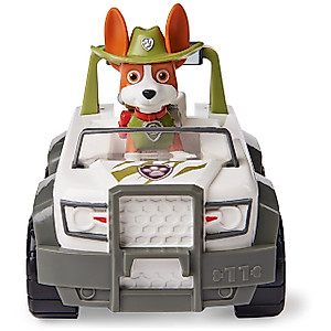 Paw Patrol, Tracker’s Jungle Cruiser Vehicle with Collectible Figure, for Kids Aged 3 and up