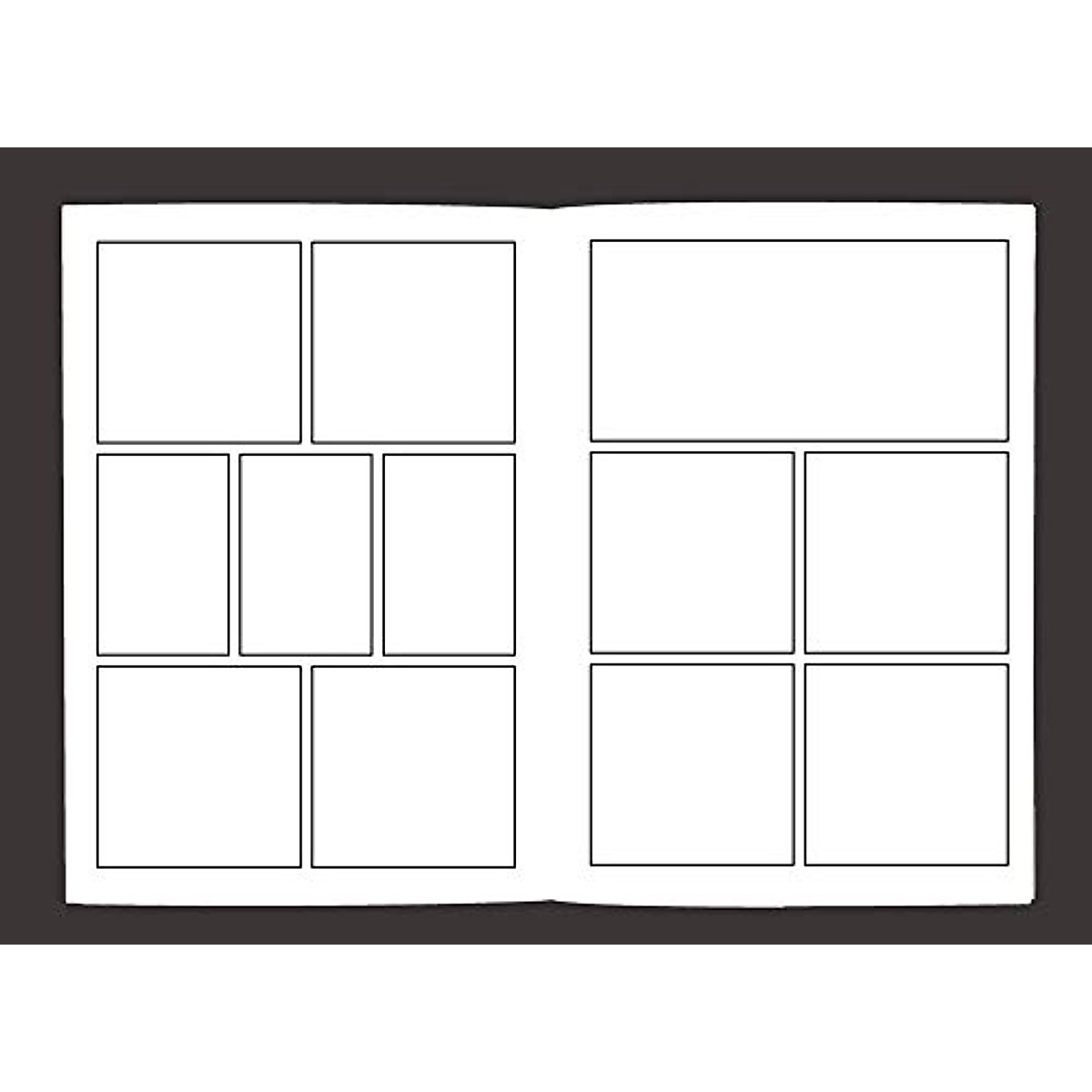 Blank Comic Book: Variety of Templates, 2-9 panel layouts, draw your own Comics