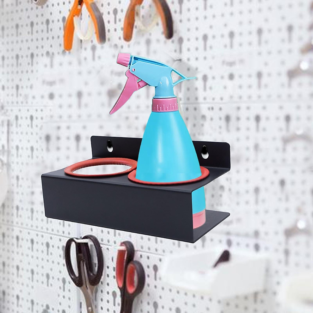 Car Spray Bottle Holder, Wall-Mounted Spray Bottle Rail, Heavy-Duty Spray Bottle Hanger, Garage Bottle Organizer, Car Detailing Spray Holder, Sturdy Spray Bottle Rack, Detailing Accessory Organizer, S