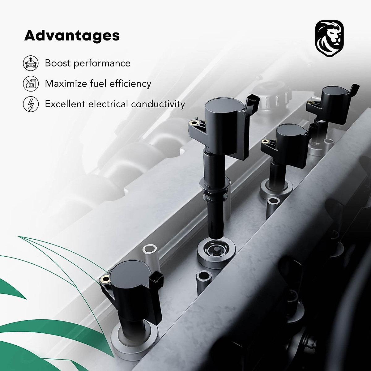 YHTAUTO Set of 4 Ignition Coil Packs Replacement for Audi A3 2006-2013, A4 2005-2016, A5 2010-2014, Q5 RS5 TT Quattro, Volkswagen Beetle Golf Jetta, Passat Eos GTI, Replace C1627