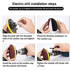 SI FANG 2 Pack 5 Inch Hook and Loop Backing Pads with M14 Thread Drill Adapter, Sanding Disc Car Polishing Pad Backing Plate for Angle Grinder Buffer Polisher Attachment (12000RPM)