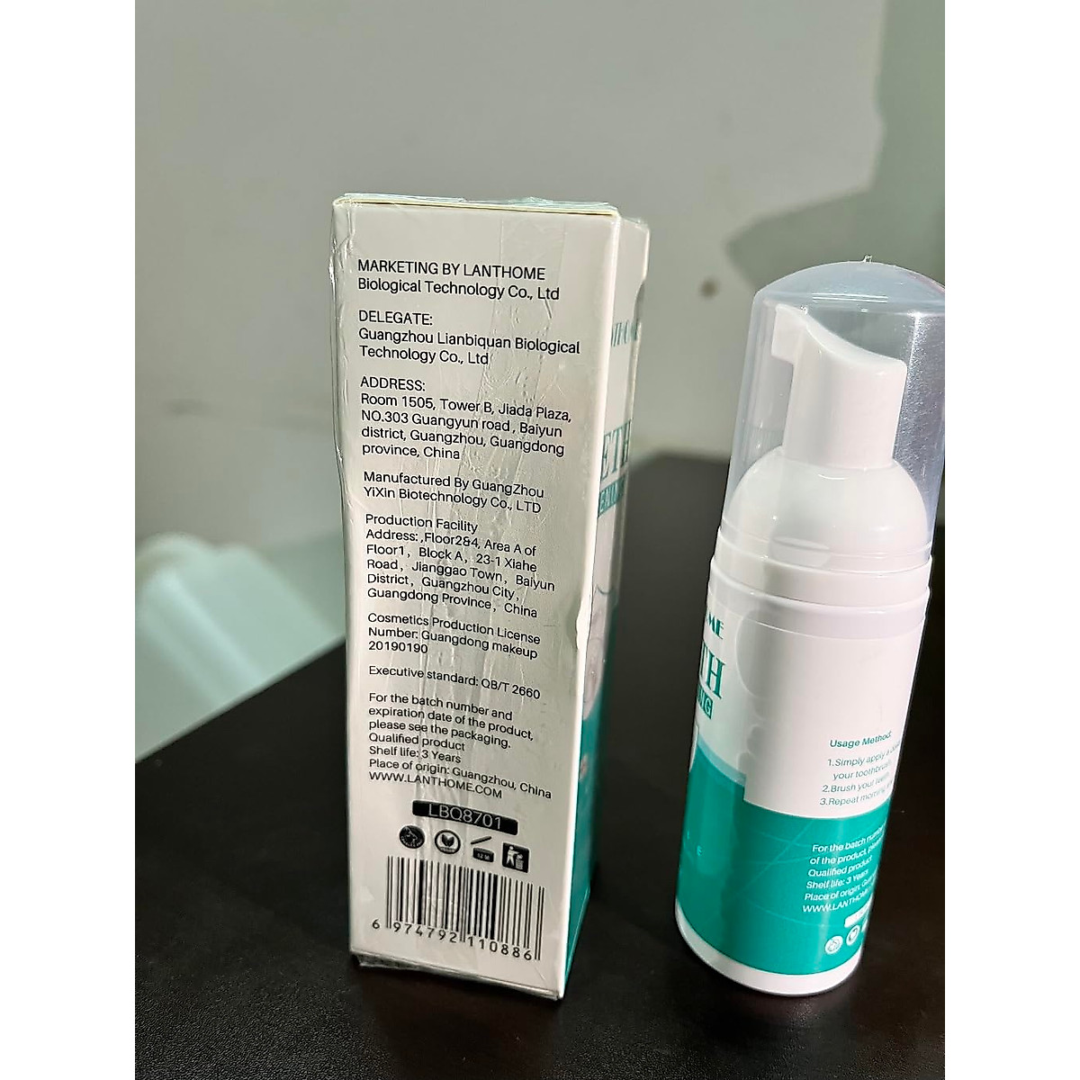 2 Pcs Teeth Whitening Toothpaste, tooth Mousse, Ultra-fine Mousse Foam Deeply Cleaning Gums.