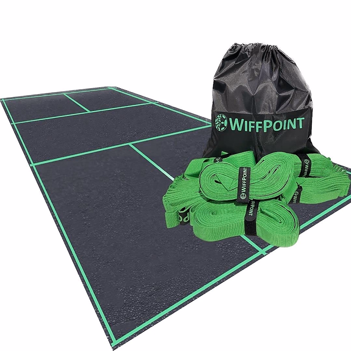 WIFFPOINT Insta Court Pickleball Temporary Court Lines - Official Size Pickleball Court – Easy and Portable Pickleball Court Marking Kit Lines for Indoor or Outdoor Use, Net Not Included