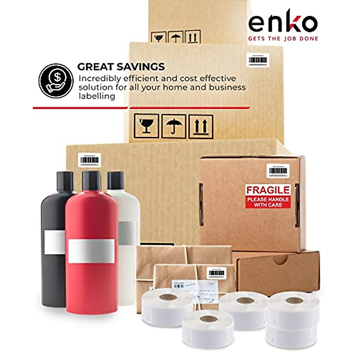 enKo (24 Rolls, 12000 Labels) Address & Shipping Labels 30336 (1" x 2-1/8) Compatible for Dymo LabelWriter