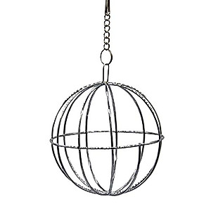 ULTECHNOVO Pet Feed Dispenser Ball Rabbit Grass Ball Animal Hanging Ball Toy Feed Dispenser Sphere Treat Toy Ball-Shaped Straw Frame for Hamster Rat Rabbit Guinea Pig 2pcs