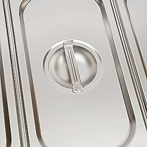 3-Pan 7L Commercial Electric Buffet Food Warmer Commercial Countertop Steamer Stainless Steel Bain Marie Buffet Equipment for Buffet 3x7L 110v 850w