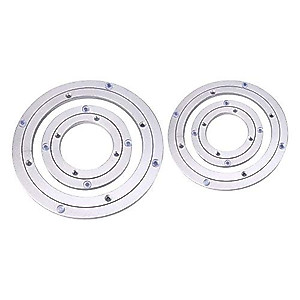 Heavy Duty Aluminium Alloy Rotating Bearing Turntable Round Dining Table Smooth Swivel Plate ( Size:8Inch)