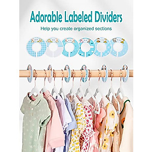 Smartor Premium Velvet Baby Hangers for Closet 50 Pack, 11.8" Safe Durable Baby Clothes Hangers for Nursery with 6 Pcs Closet Dividers, Sturdy Felt Hangers for Toddler/Infant/Kids/Childrens - White