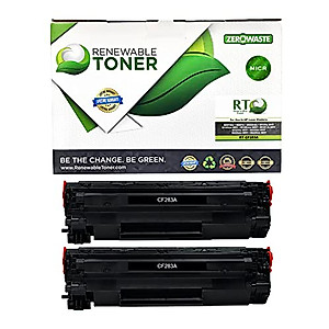 Renewable Toner Compatible MICR Toner Cartridge Replacement for HP 83A CF283A Laser Printers M125 MFP M127 MFP M201 M225 MFP (Pack of 2)