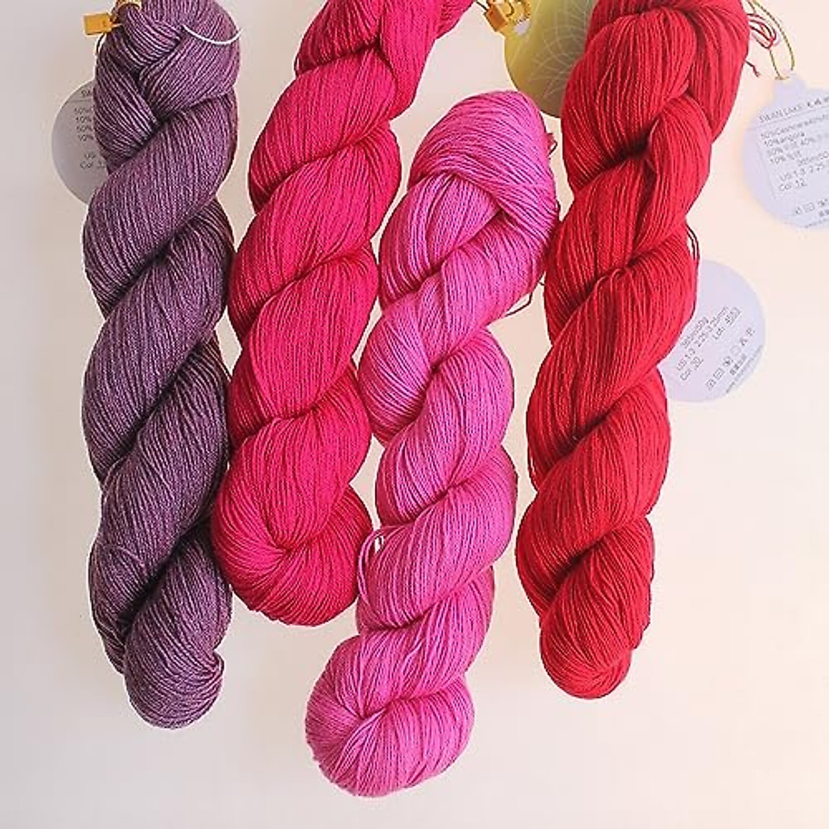 Lotus Yarns Swan Lake Lace Weight 50% Cashmere 40% Fine Wool 10% Angora Blended Hand Knitting Yarns for Comfortable Baby and Adult Clothing for Fashion Garment Baby Clothe (34-Camel Brown)