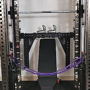 Onwowsun Power Cage Squat Rack Home Gym Accessories, Fits on 3" X 3" Tube Power Cage with 1" Hole