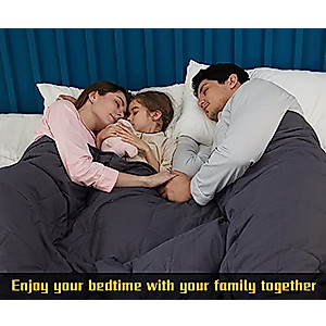 AN King Weighted Blanket (20 lbs, 80” x 87”) Perfect for Couples, King Size Heavy Blanket Breathable Cotton with Natural Glass Beads