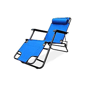 WYKDD Folding Zero Chair Recliner for Office Beach Chair with Armrest Adjustable Lounge Chair Breathable Fabric