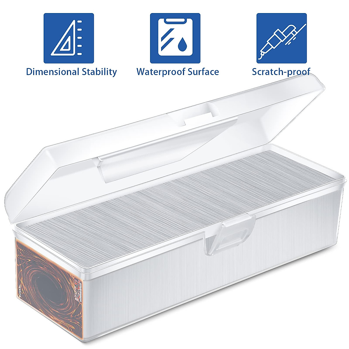 Vicenpal Trading Card Storage Box Organizer Fit 1200 Plus Cards Plastic Deck Card Storage Box Hard Playing Card Case Compatible with MTG Trading Card Games Baseball Football Card Collector (4 Pieces)