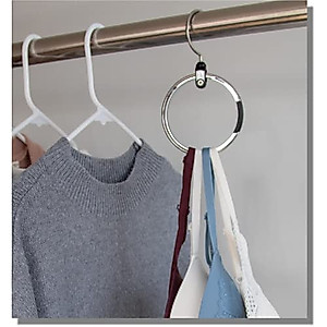 Bundle 3-Rolly Hangers and 12- Hook Connectors Closet Organizer Great Space Savers Cut Clutter in Any Closet Perfect for Maximizing Any Wardrobe or Closet Storage Spaces Heavy Duty Made