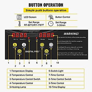 VEVOR 3L Upgraded Ultrasonic Cleaner (200W Heater,120W Ultrasonic) Professional Digital Lab Ultrasonic Parts Cleaner with Heater Timer for Jewelry Glasses Parts Cleaning