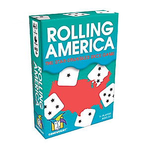 Gamewright Rolling America, The Star Spangled Dice Action Game Multi-colored, 5",96 months to 192 months