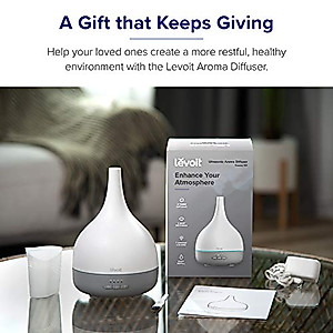 LEVOIT Essential Oil Diffuser, Aromatherapy Diffuse, Cool Mist Humidifier,300ml Aroma Diffuser with 7 Color Lights & Timer, Auto Shut-off, for Home Bedroom