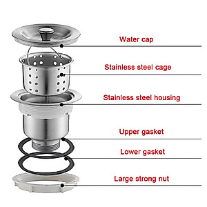 KADEUX Single Bowl Stainless Steel Sink, Outdoor Sink with Faucet and Drainboard, Kitchen Sink Free Standing with Workbench, 1 Compartment, for Garden Restaurant Backyard (Color : Single Cold)