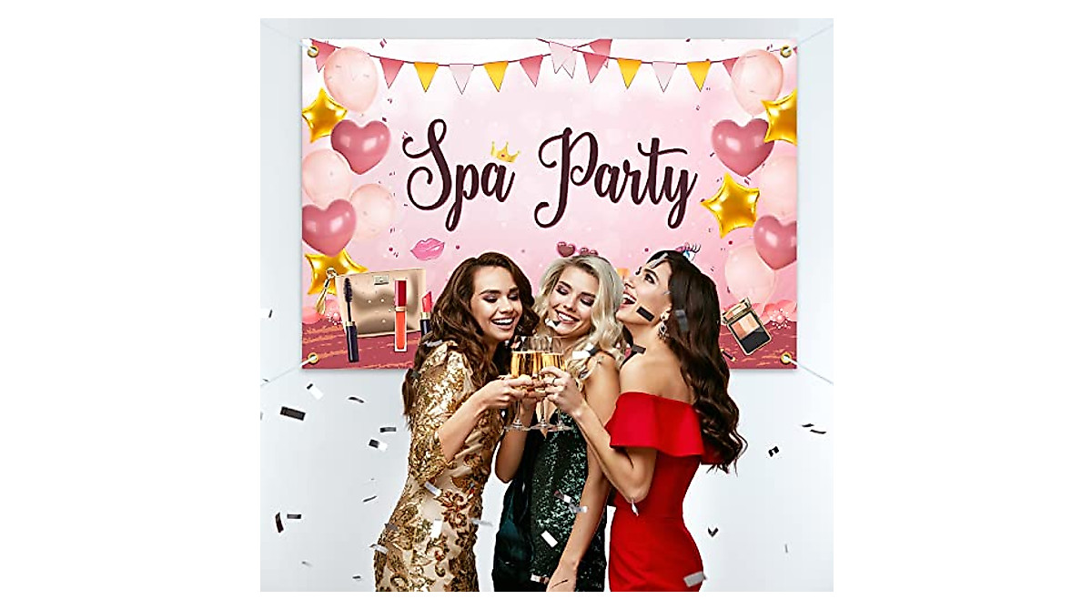 HAMIGAR 6x4ft Spa Party Banner - Perfect for Girls