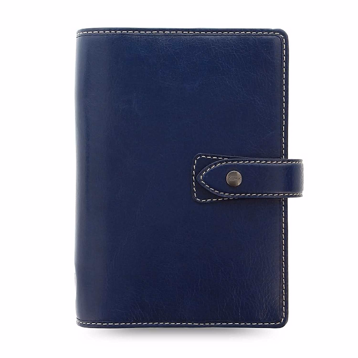 Filofax Malden Personal Navy Leather Organizer Agenda Calendar Bundle with DiLoro Ballpoint Pen (Navy 2022 with Pen, Personal Paper Size 6.73'' x 3.74''), 028614-22-DLP