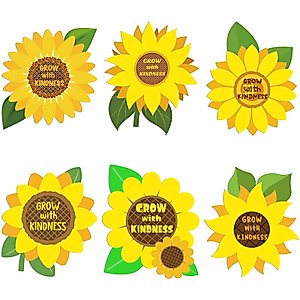 Patelai 30 Sets Be Kind Sunflower Craft Kit for Kids DIY Religious Kindness Sunflower Make Your Own Sunday School Craft Bulk for Kids Summer Spring Fun Home Classroom Activities