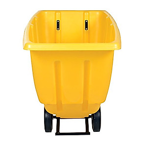 Vestil TDT-50-LD-YELLOW Plastic Light Duty Tilt Truck 1/2 Cubic Yard 450 Lb. Capacity Yellow