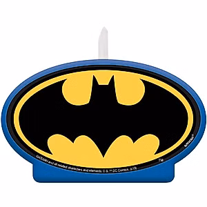 Batman Heroes Unite Birthday Candle, 4.5" - 1 Count - Unique Party Centerpiece, Perfect for Superhero Fans