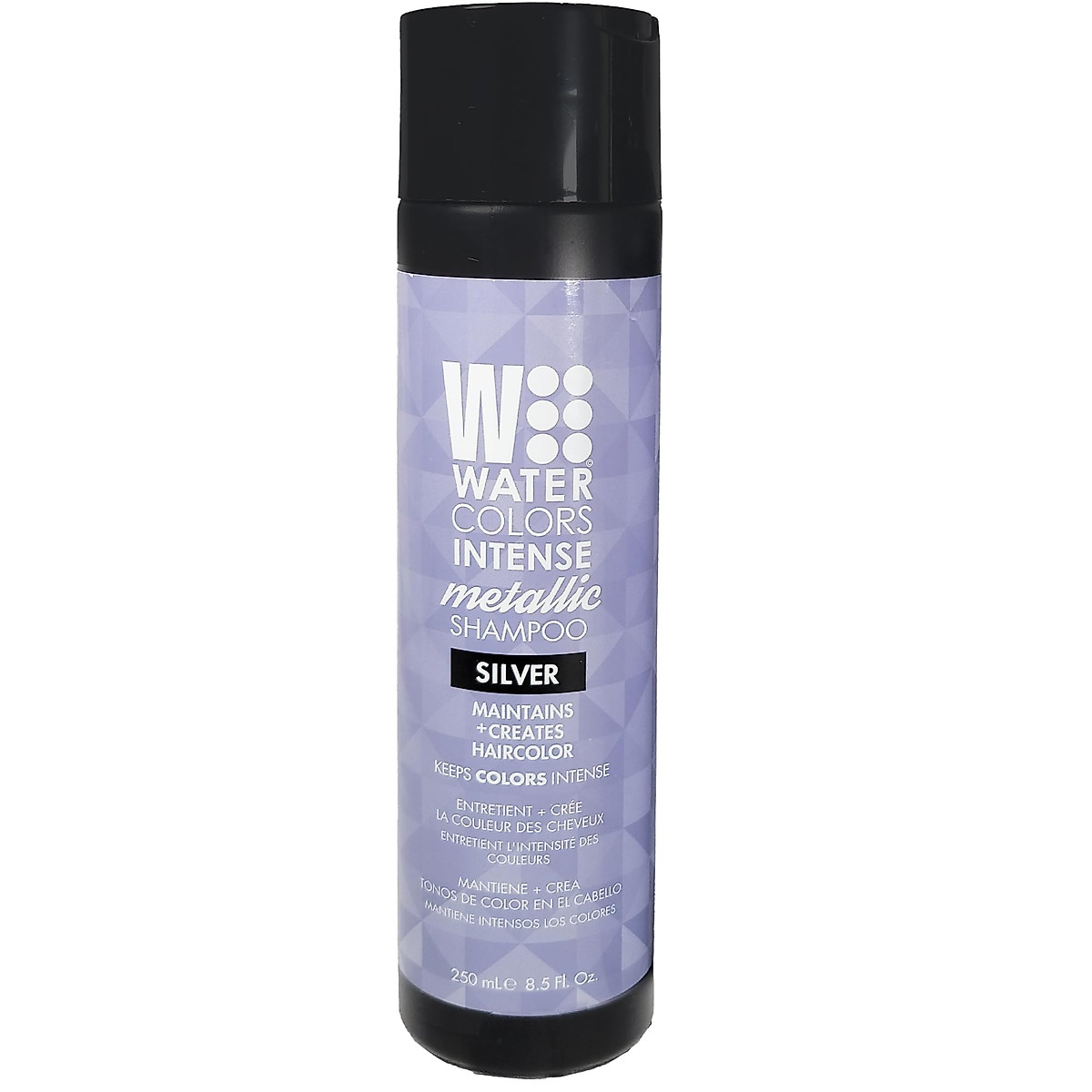 Watercolors INTENSE METALLIC Semi Permanet Color Depositing Shampoo-Sulfate & Paraben Free to Maintain & Enhance Hair Color 8 fl oz - SILVER