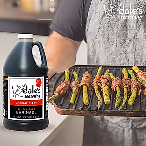 Original Steak, Poultry and Vegetable Seasoning By Dale's, Gluten Free | Delicious on All Meats, Fish, and Vegetables | 64 oz Bottle (Family Size) | No Long Marinating, Savory Blend of Exotic Spices!