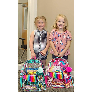 School Kids Unicorn Clear Backpack for Girls Heavy Duty PVC Transparent Backpacks See Through 16" Preschool Bag with Crossbody Bag Toddlers Kindergarten Travel Bag Red