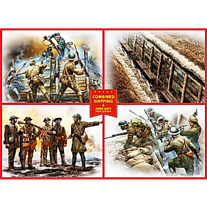 Masterbox Bundle LOT of Hand-to-Hand Fight in The Trench 4 Plastic Kits 1/35 MB