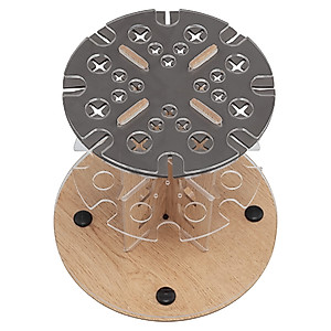 Mezzo Artist Brush Rack - Wood Grain Laminate Multi Layer Desk Stand Professional Storage Display Organizer for paintbrushes and Paint Tubes - Rotating Brush Rack