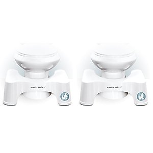Squatty Potty The Original Bathroom Toilet Stool Height, White, 9 Inch (Pack of 2)