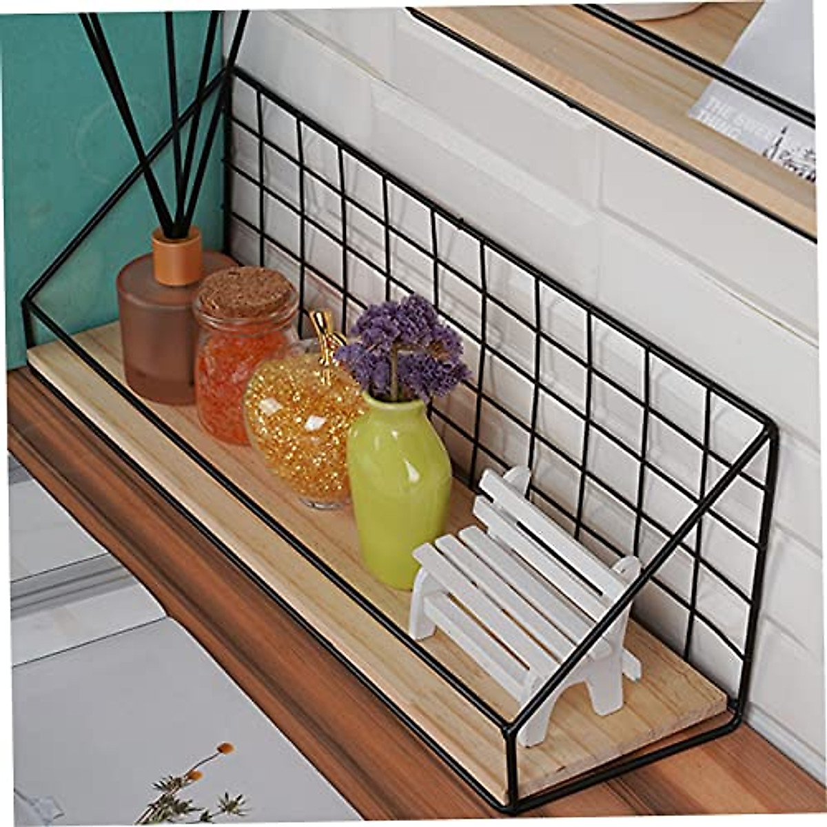 HOMOCONO 1pc Storage Rack Home Supplies Rack Sundries Organizing Holder Storage Mounted Shelves for Storage Multifunctional Wall Shelf Useful Wall Shelf House Gadgets Home Items Solid Wood