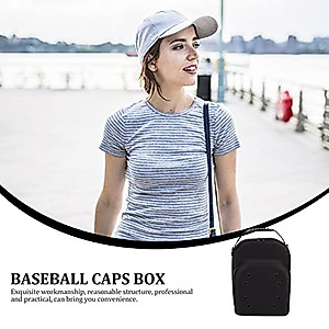Zerodeko Hat Rack Baseball Caps Carrier Case Baseball Hat Case Travel Cap Carrier Case Holder Hat Storage Organizer Bag for Travel Black Hat Container Baseball Cap
