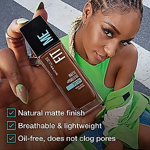 Maybelline Fit Me Matte + Poreless Liquid Oil-Free Foundation Makeup, Classic Ivory, 1 Count (Packaging May Vary)