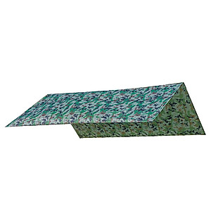 Camping Tent Tarp Waterproof, Multi-Function Tent Tarp Shelter 100 x 145 cm Hammock Rain Fly Shade Tarp 210T Printed Clot Protection Heavy Duty Shade Sail Sun Canopy for Outdoor