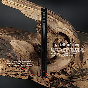 ARTISANCUTLERY Folding Knife ARION (1843P) AR-RPM9 Powder Steel Black PVD Coating Blade Carbon Fiber Handle Pocket Knife EDC Knife Christian Ortiz Designer Knives