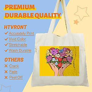 HTVRONT Heat Transfer Paper for T Shirts - 20 Pack Mixed Light & Dark Iron on Transfer Paper,8.5" x 11" Printable Heat Transfer Vinyl for Inkjet Printer, Durable & Easy to Use