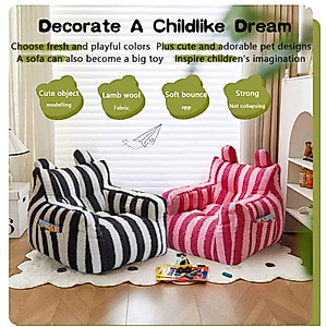 Luxmars Kids Sofa, Children Couch with Side Pocket, Kids Foam Chair, Toddler Plush Armrest Chair, Lightweight Children Sofa Chair, Kids Read Sofa for Girl or Boy