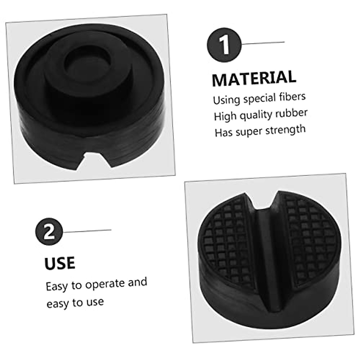 Vaguelly 2pcs Rubber Back-up Block Floor Jack pad Universal Adapter Auto Jack Pad Frame Rail Adapters Jack Pad Adapters Pinch Weld Jack Pads Car Supplies Jack Rubber Pads Guide Rubber mat