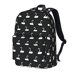 Swan Backpack For Men Women,With Strap Lightweight Casual Bookbag For Travel Outdoor