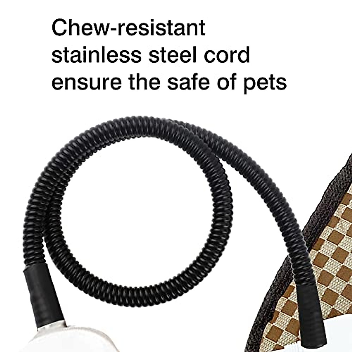 Couvkadl Pet Heating Pad, Electric Heated Pad for Dogs and Cats Indoor Waterproof Warming Mat with 3 Levels of Temperature Adjustment, Auto Off, Durable for Puppies Dogs Cats (18” X 18”)