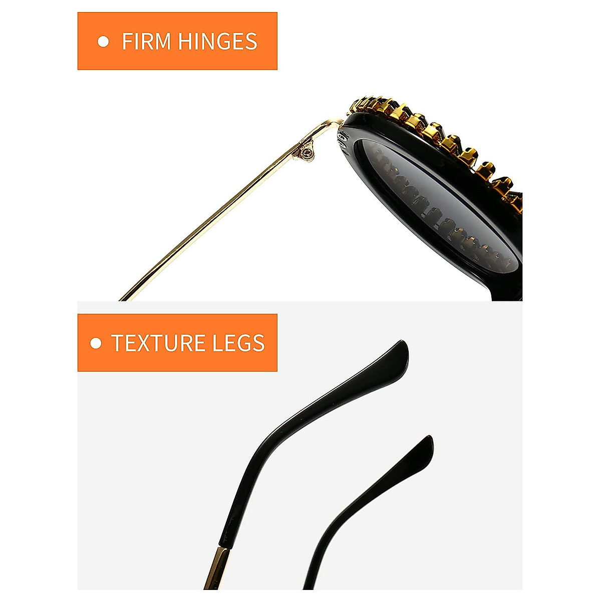 mincl/ 2019 Diamond Color Sunglasses for Lady Exaggerated Personality Female Sun Glasses Female Shades UV400 (Colorful)